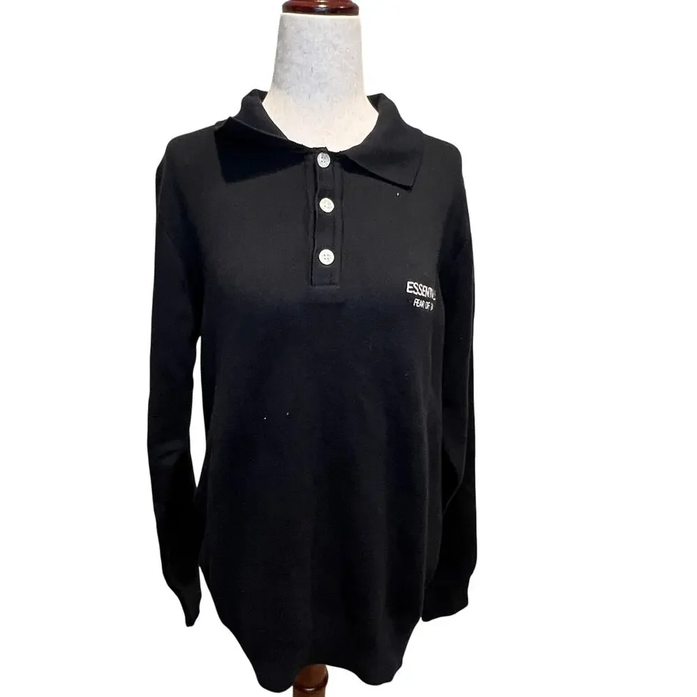 Fear of God | Shirts | Fear Of God Essential Mens Long Sleeves Polo ...